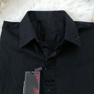 TR Premium | Shirts | Tr Premium Slim Fit Glitter Detailed Dress Shirt ...